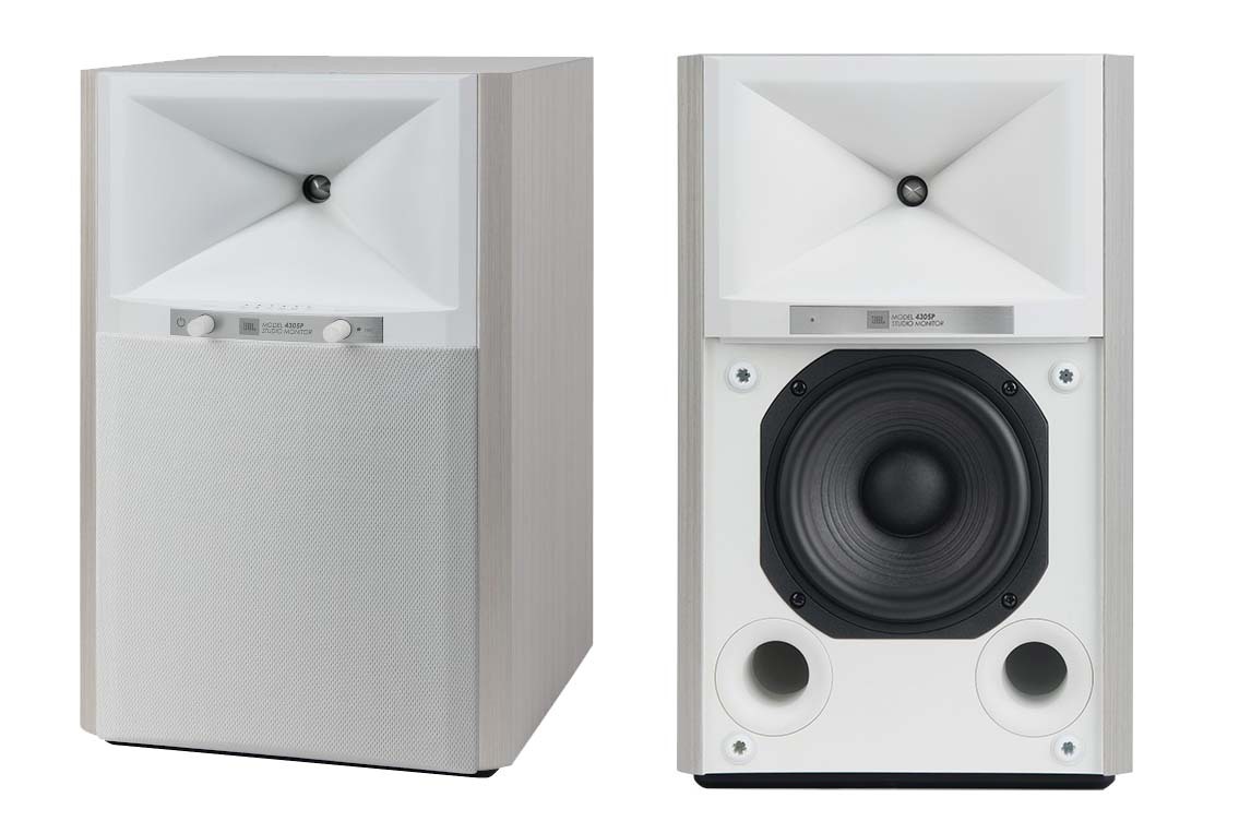 JBL、ワイヤレスアクティブスピーカー「4305P」にホワイトモデル。2月2日より発売 - PHILE WEB