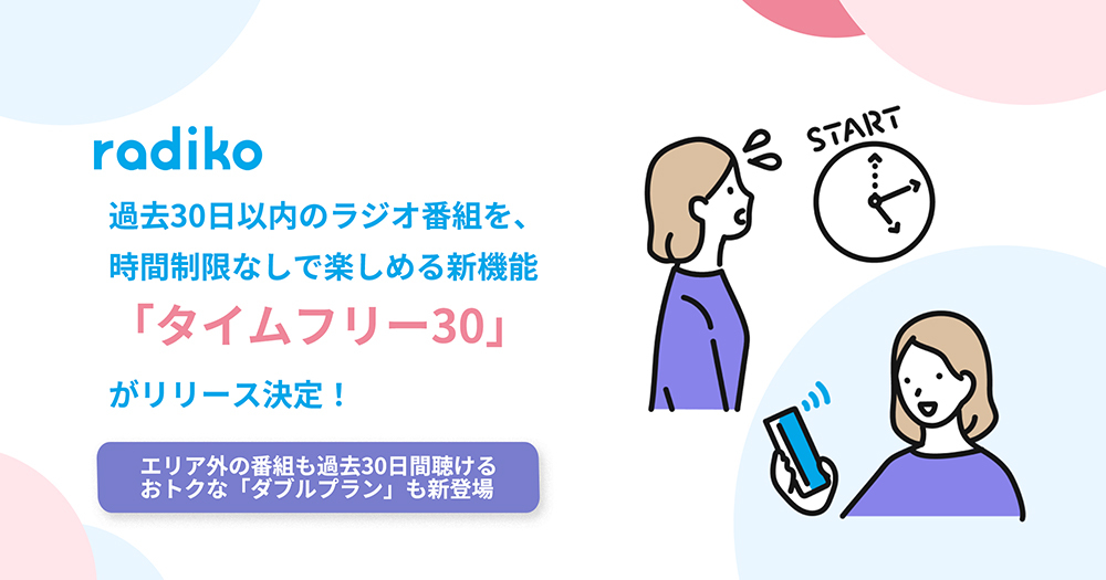 radiko、過去30日以内のラジオ番組が聴き放題の新サービス「タイムフリー30」。月額480円 - PHILE WEB