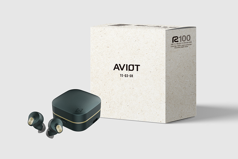 AVIOT「TE-Q3」にエメラルドグリーンのECサイト限定モデル。100％再生紙パッケージ仕様 - PHILE WEB