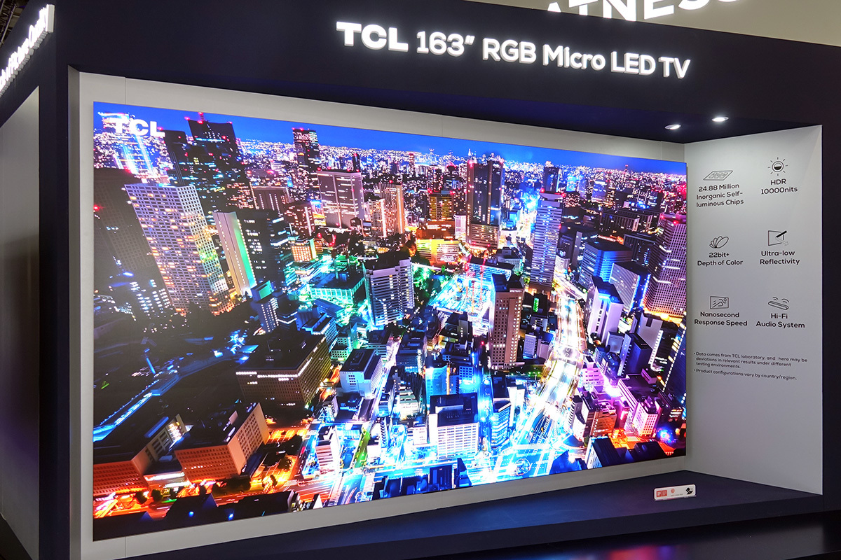 ＜IFA＞TCL、163型マイクロRGBテレビや新プロジェクター。「世界ナンバーワンのテレビブランド」実績もアピール - PHILE WEB