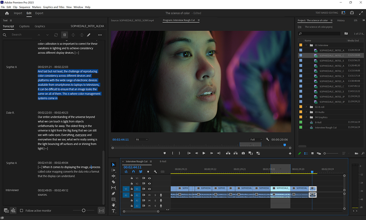“コピペ”で動画作成も。Adobe Premiere Pro、「文字起こしベース」動画編集対応のパブリックベータ版を公開 - PHILE WEB